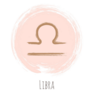 Rosy Gold Libra Zodiac Symbol Sticker