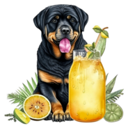 Rottweiler Summer Vibes Sticker
