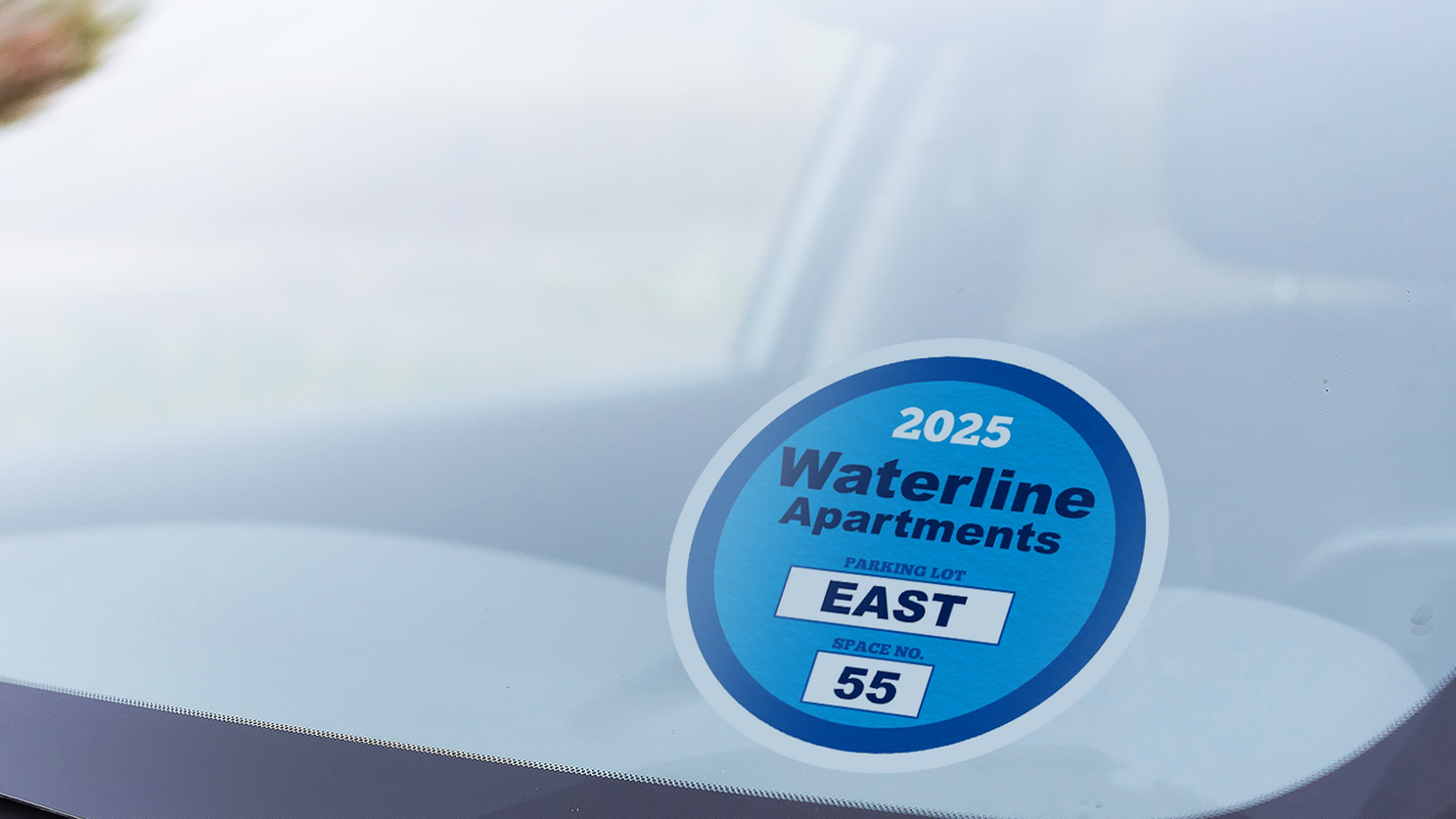 Circle Apartment Parking Permit Stickers – Secure & Easy to Customize