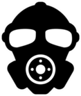 Rubber Military Respirator icon Illustration Sticker