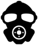 Rubber Military Respirator icon Illustration Sticker