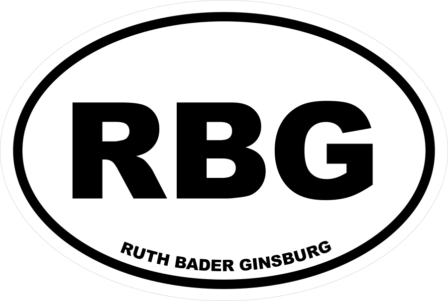 Ruth Bader Ginsburg RBG Oval Sticker