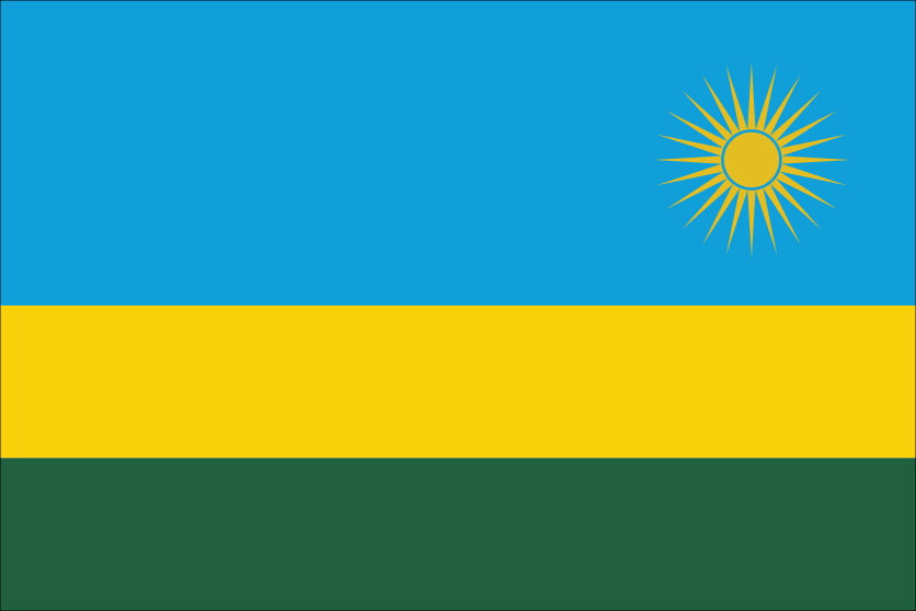 Rwanda Flag Sticker - 50+ Color Options!