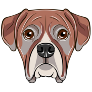 Sad Boxer Face Sticker