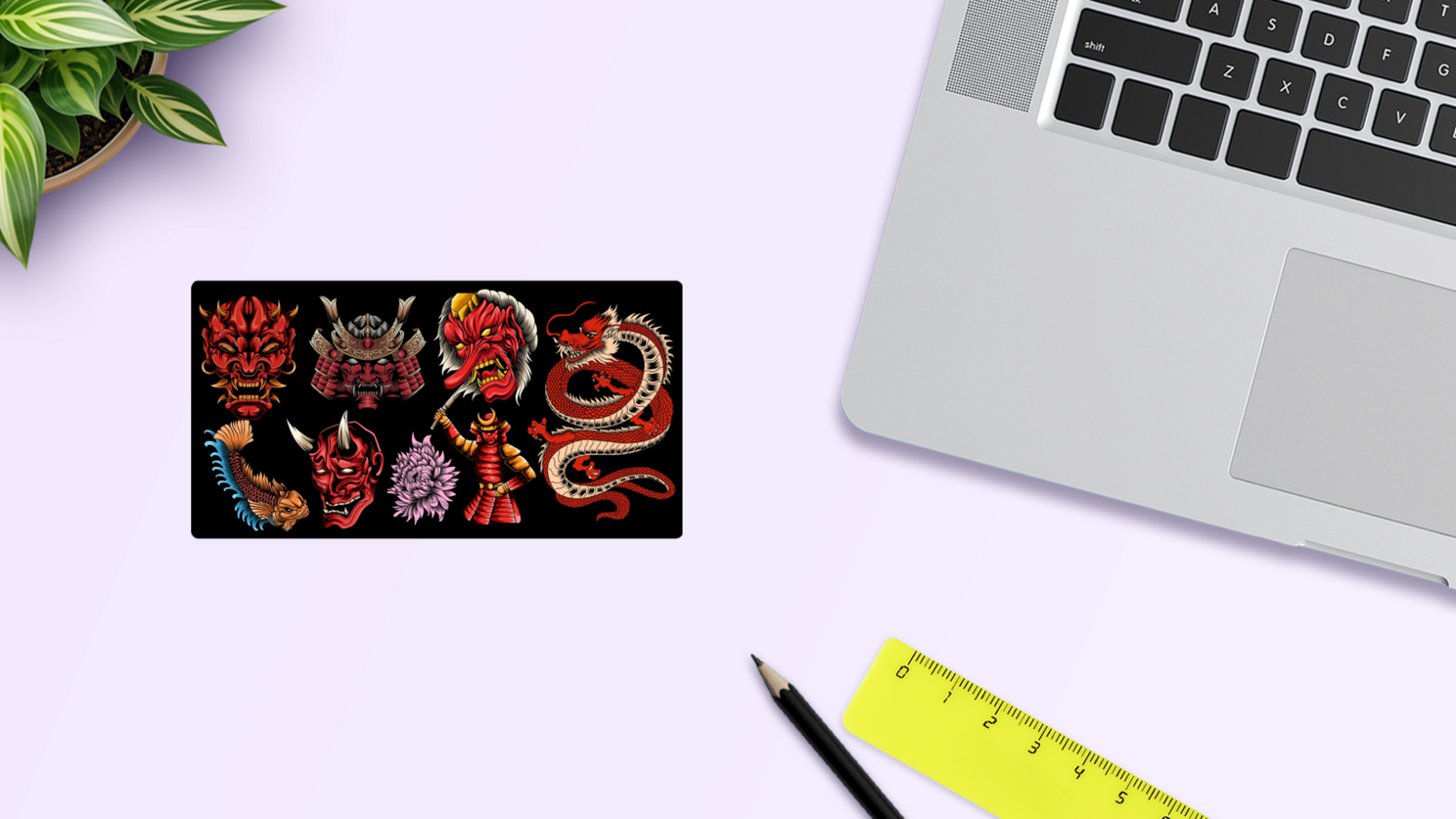 Samurai Japanese Sticker Sheet