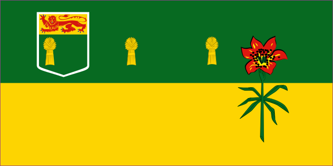 High-Quality Saskatchewan Flag Vinyl Sticker - Free Shipping