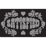 ''Satisfied'' Word Sticker