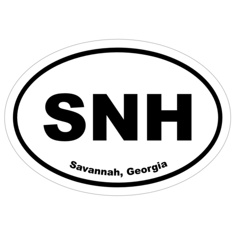 Savannah, Georgia Oval Stickers