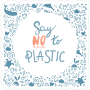 Say No To Plastic Doodle Sticker