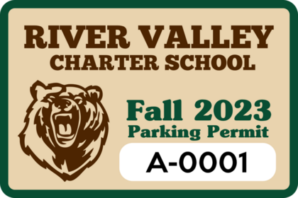 Custom Rectangle Parking Permit Stickers | Car Stickers