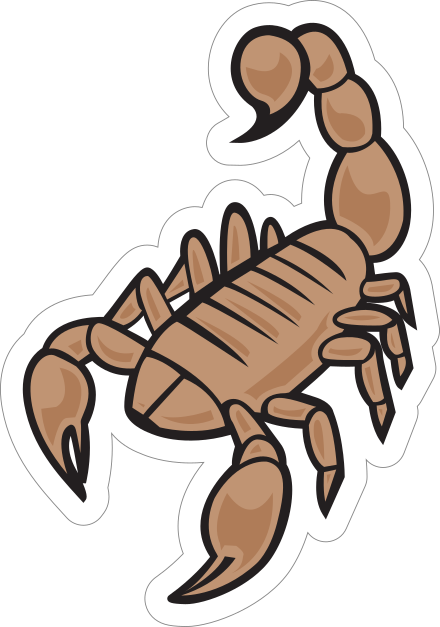 Scorpion Mascot Sticker - 50+ Color Options!