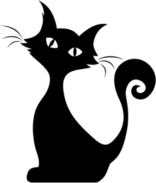 Scraggily Sitting Cat Sticker