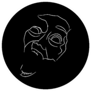 Screaming In Fear Face Line Art Sticker