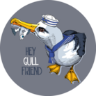 Seagull Hey Old Friend Sticker