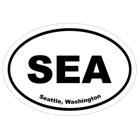 Seattle, Washington Oval Stickers