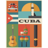 Set Of Cuba Icons Sticker
