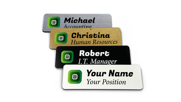 Custom Rectangle Name Tags - Print Your Design In Full Color!
