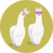 Set Of Cute Cartoon Llama's Sticker