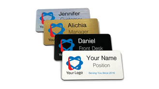 Custom Large Rectangle Name Tags - Print Your Design In Full Color!
