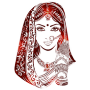 Shaadi. Indian Woman In A Wedding Dress Sticker