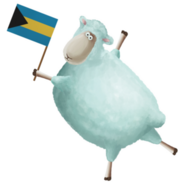 Sheep Bahama Flag Sticker