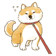Shiba Inu On Walk Sticker