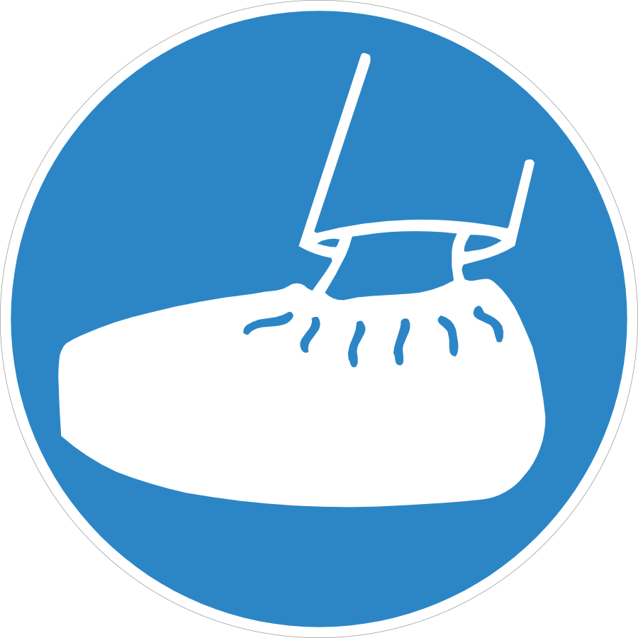 Shoe Covers Sign Sticker