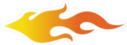 Shooting Flames Sticker