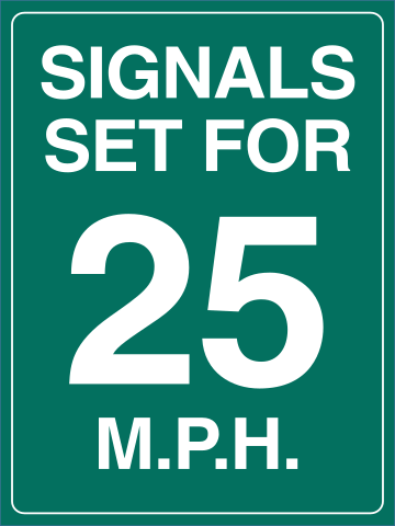 Signals Set For 25Mph Sticker - 50+ Color Options!