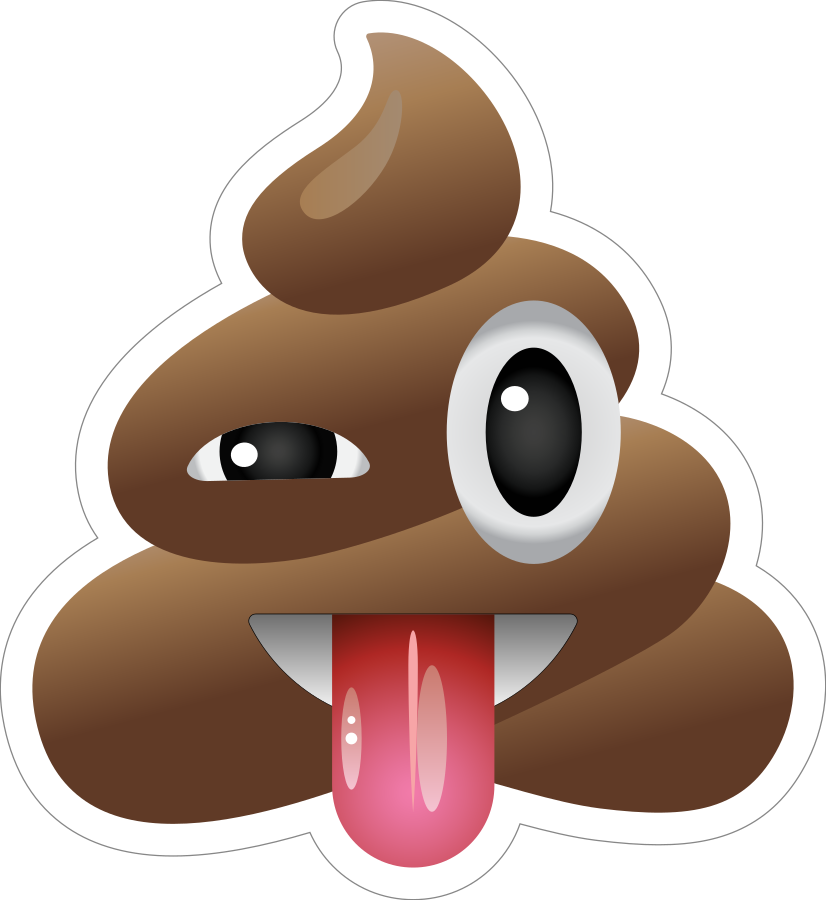 Silly Poop Emoji Sticker 15232