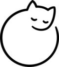 Simple Cat Circle Sticker