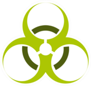 Simple Clean Poison Logo In Green Sticker
