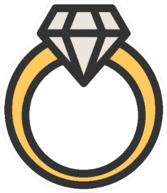 Simple Diamond Ring Sticker