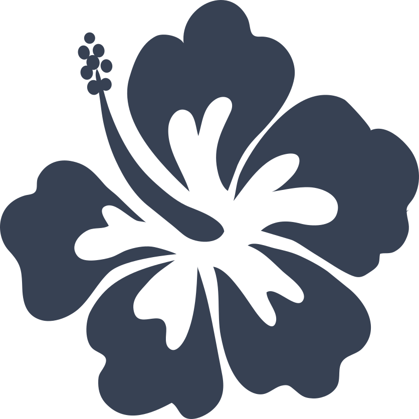 Single Hibiscus Flower Sticker - Fast Shipping & No Minimums