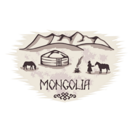 Sketch Mongolia Illustration Sticker