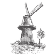 Sketches Of Leiden In Netherlands Sticker