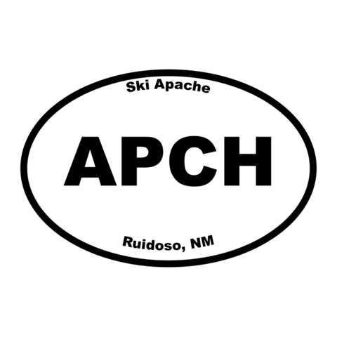 Ski Apache Oval Sticker