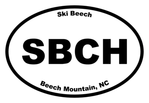 Ski Beech Oval Sticker