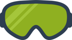 Skiing And Snowboard Goggles Sticker