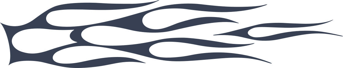 Skinny Flames Sticker - 50+ Colors!