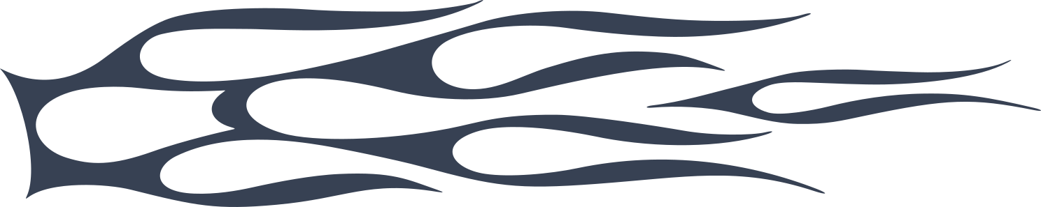 Skinny Flames Sticker - 50+ Colors!