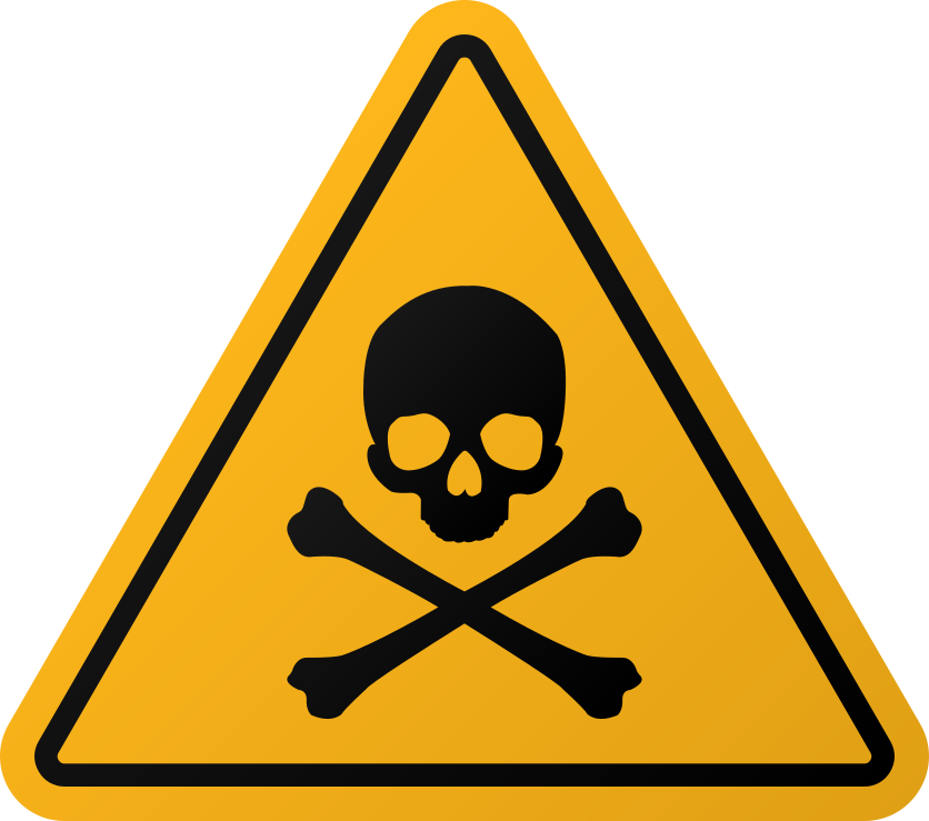 Skull And Crossbones Warning Sign Sticker Shipped Fast & Free!