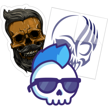 Skeleton & Skull Stickers | Free Shipping