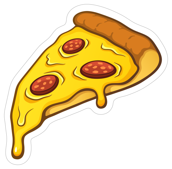 Slice of Pepperoni Pizza Sticker - 50+ Color Options!