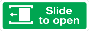 Slide Left To Open Sign Sticker Shipped Fast & Free!