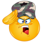Smiley Emoticon Saluting Yes Sir Military Sticker