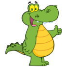 Smiling Alligator Thumbs Up Sticker