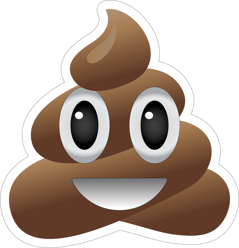 Smiling Poop Emoji Sticker Shipped Fast & Free!