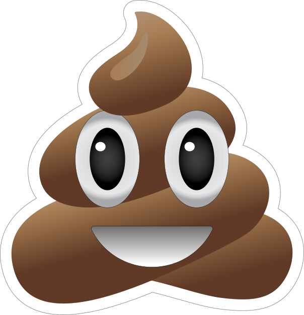 Smiling Poop Emoji Sticker Shipped Fast & Free!