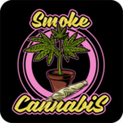 Smoke Cannabis Potted Plant Sticker